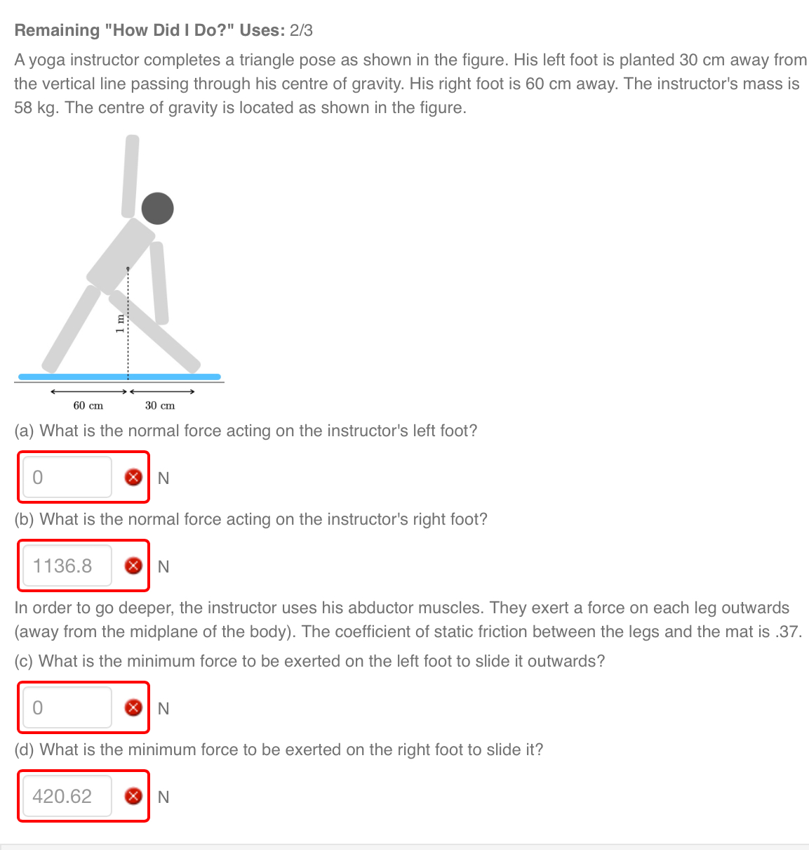 Solved Remaining "How Did I Do?" ﻿Uses: 2/3A yoga instructor | Chegg.com
