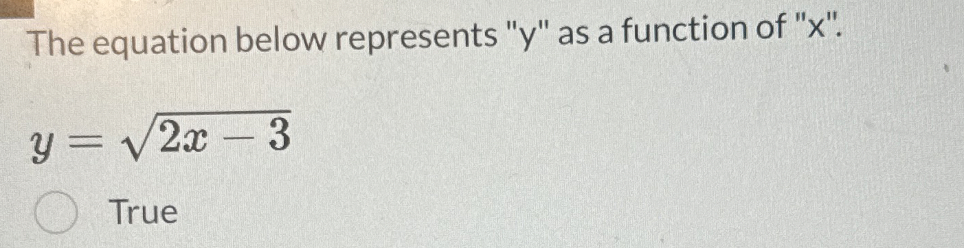 Solved The equation below represents " y " ﻿as a function of | Chegg.com