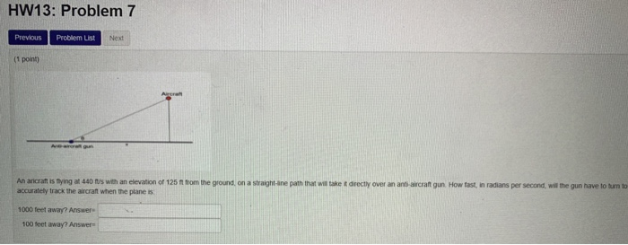Solved HW13: Problem 7 Previous Problem List Next (1 point | Chegg.com