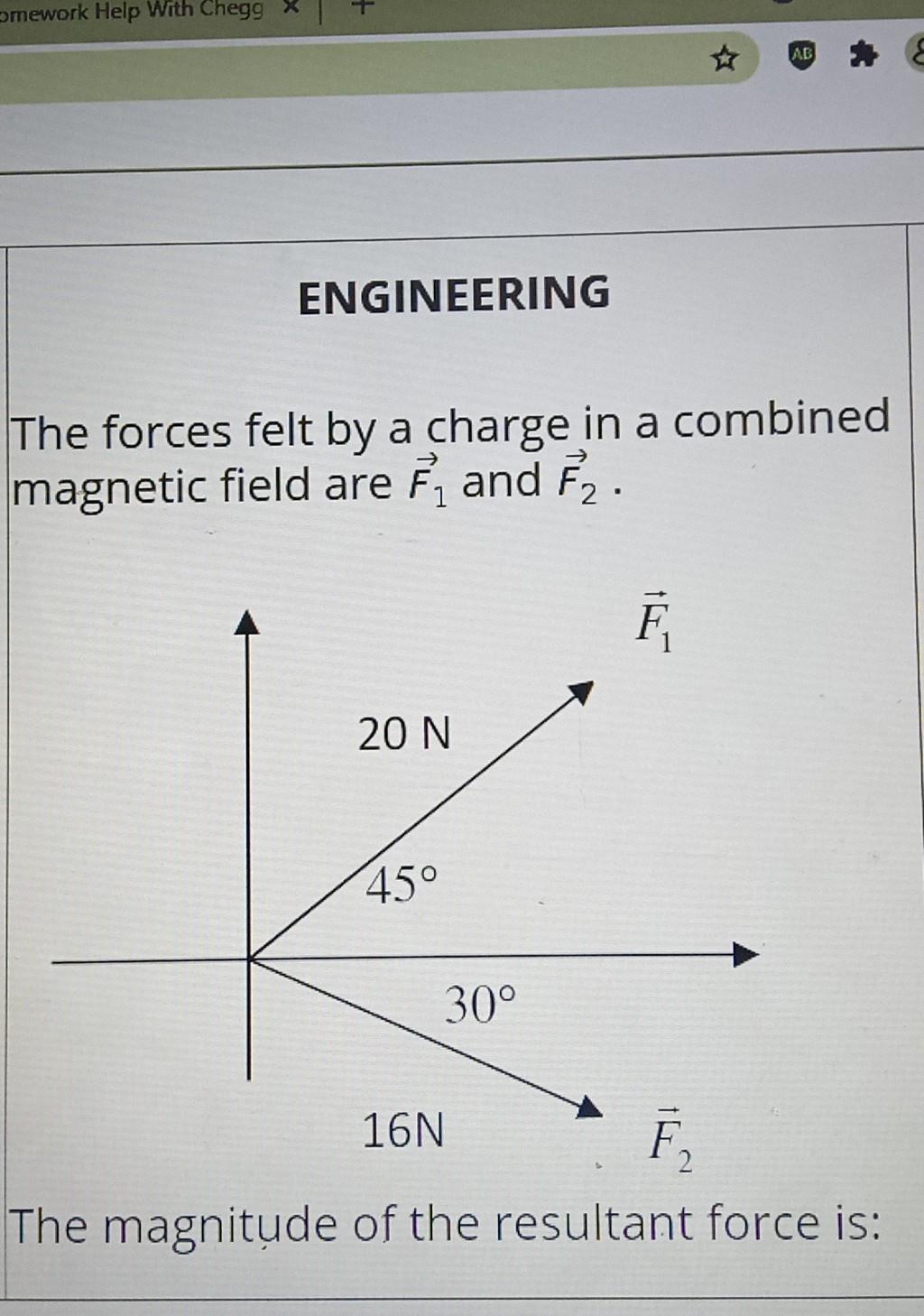 Solved mework Help With Chegg AB ENGINEERING The forces felt | Chegg.com Solved mework Help With Chegg AB ENGINEERING The forces felt | Chegg.com