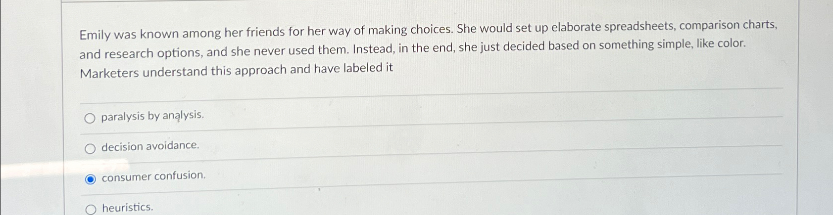 Solved Emily was known among her friends for her way of | Chegg.com