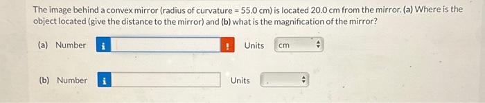 Solved The image behind a convex mirror (radius of curvature | Chegg.com