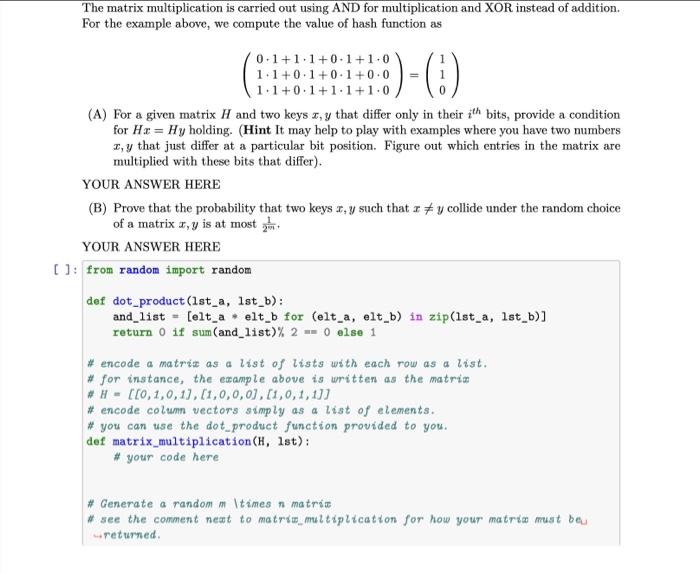 Solved 1.4 Problem 3: Design a Universal Family Hash | Chegg.com