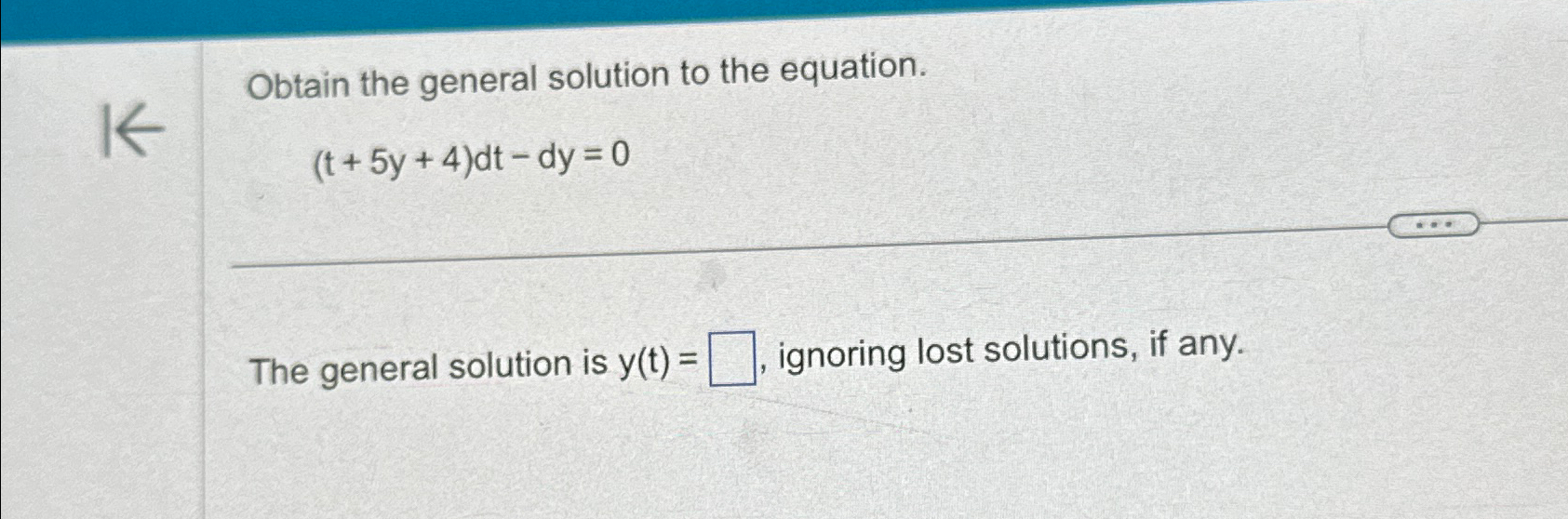 Solved Obtain the general solution to the | Chegg.com