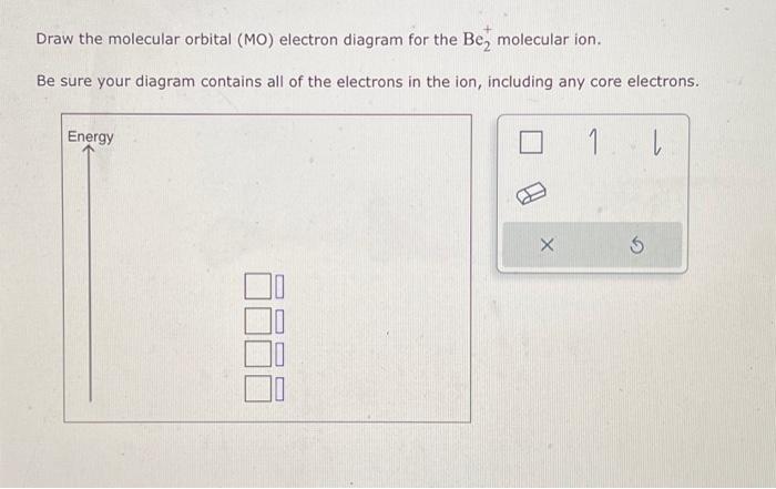 Solved Draw the molecular orbital (MO) electron diagram for | Chegg.com
