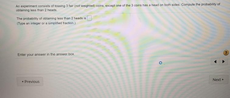 Solved An experiment consists of tossing 3 fair (not | Chegg.com