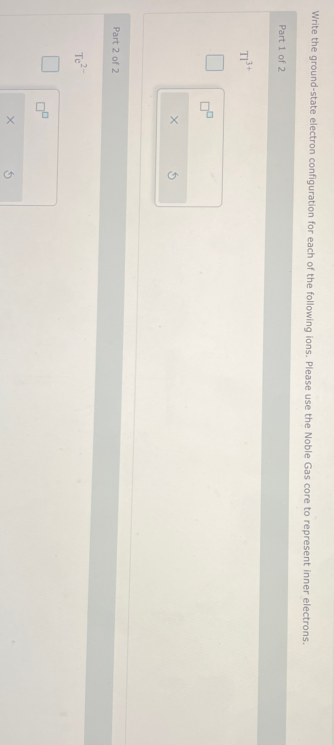 Solved Write the ground-state electron configuration for | Chegg.com