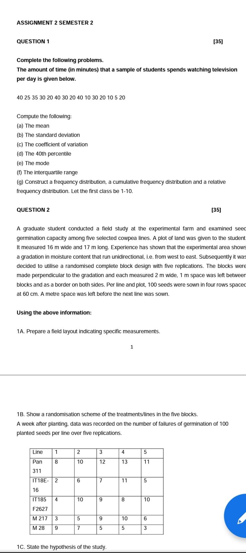 Solved Assignment 2 Semester 2 Question 1 35 Complete The 9393