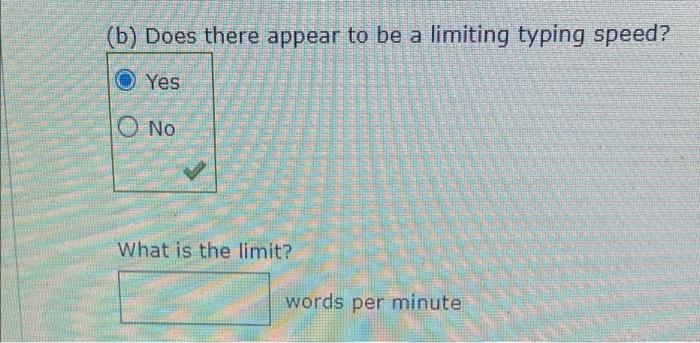 Solved The average typing speeds s (in words per minute) of | Chegg.com