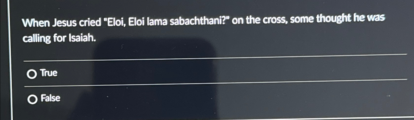 Solved When Jesus cried "Eloi, Eloi lama sabachthani?" on | Chegg.com