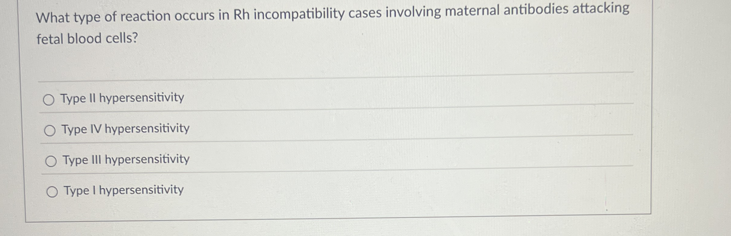 Solved What type of reaction occurs in Rh incompatibility | Chegg.com