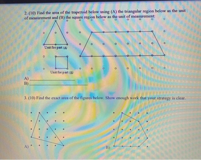 Solved 2. (10) Find the area of the trapezoid below using | Chegg.com