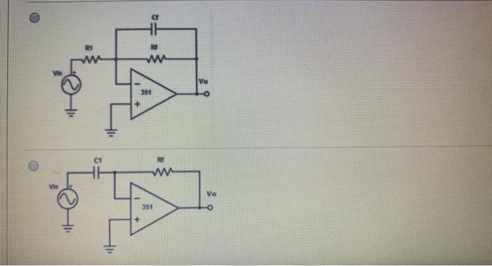 Solved FIND OUT THE DIFFERENTIATOR CIRCUIT FROM THE GIVEN | Chegg.com