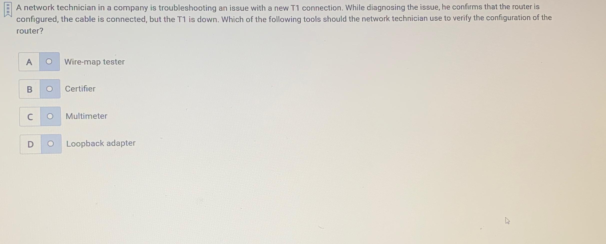 Solved A network technician in a company is troubleshooting | Chegg.com