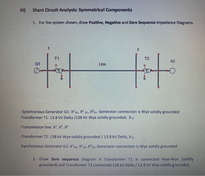 Solved 111) Short Circuit Analysis: Symmetrical Components | Chegg.com