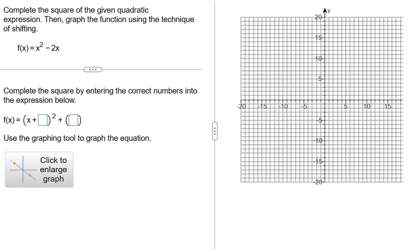 Solved Complete the square of the given quadratic | Chegg.com