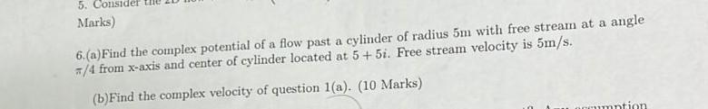 Solved Find the complex potential of a flow past a cylinder | Chegg.com