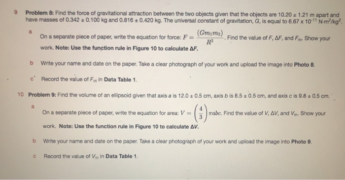 Solved 9 Problem 8: Find the force of gravitational | Chegg.com