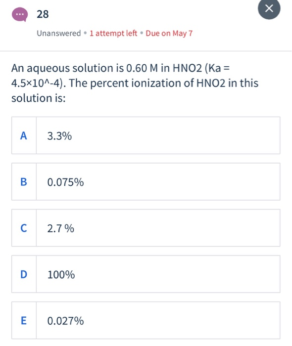 Solved 27 Unanswered .1 attempt left. Due on May 7 At room | Chegg.com