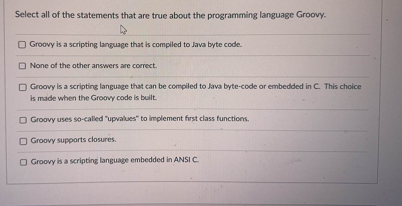Solved Select all of the statements that are true about the | Chegg.com