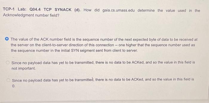 Solved Tcp 1 Lab Q044 Tcp Synack D How Did