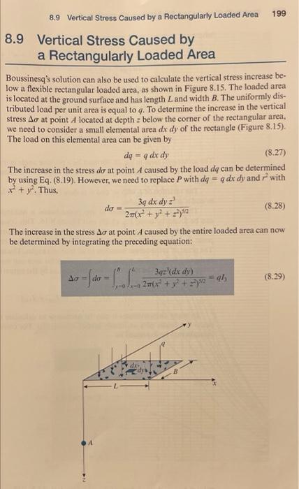 Solved the plan of flexible rectangular loaded area. | Chegg.com
