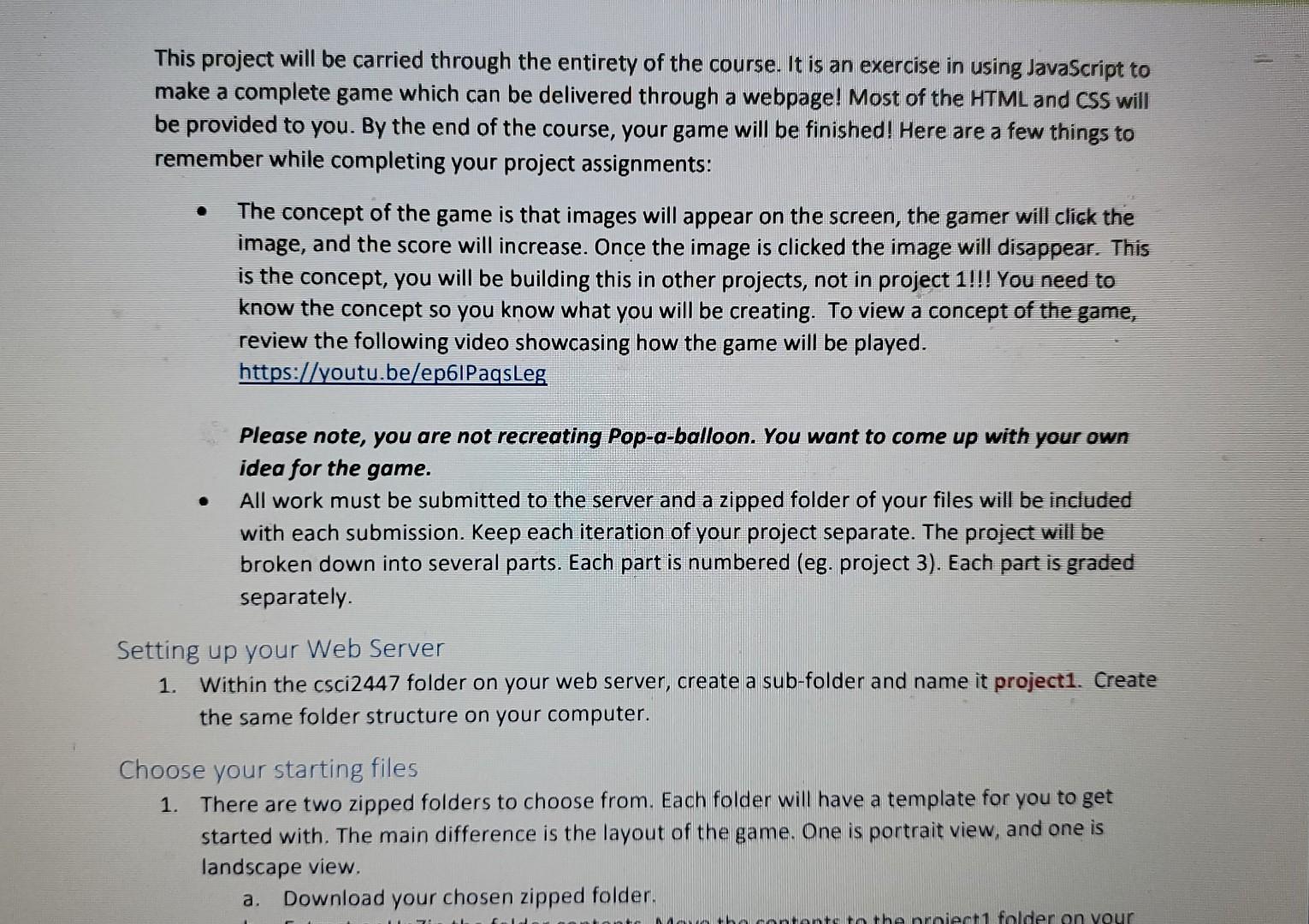 Solved This project will be carried through the entirety of | Chegg.com