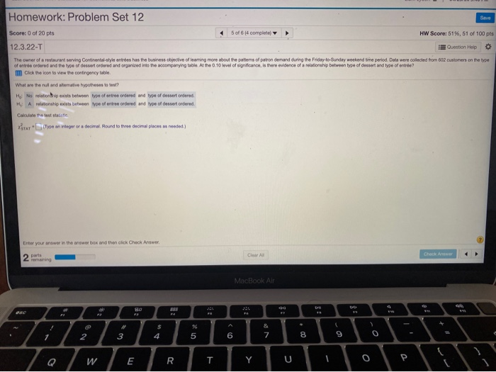 Homework Problem Set 12 Save Score 0 Of 20 Pts 5 Of