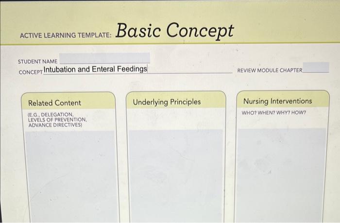 Basic Concept ACTIVE LEARNING TEMPLATE: STUDENT NAME | Chegg.com
