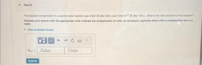 Solved The reactant concentration in a zero-order reaction | Chegg.com