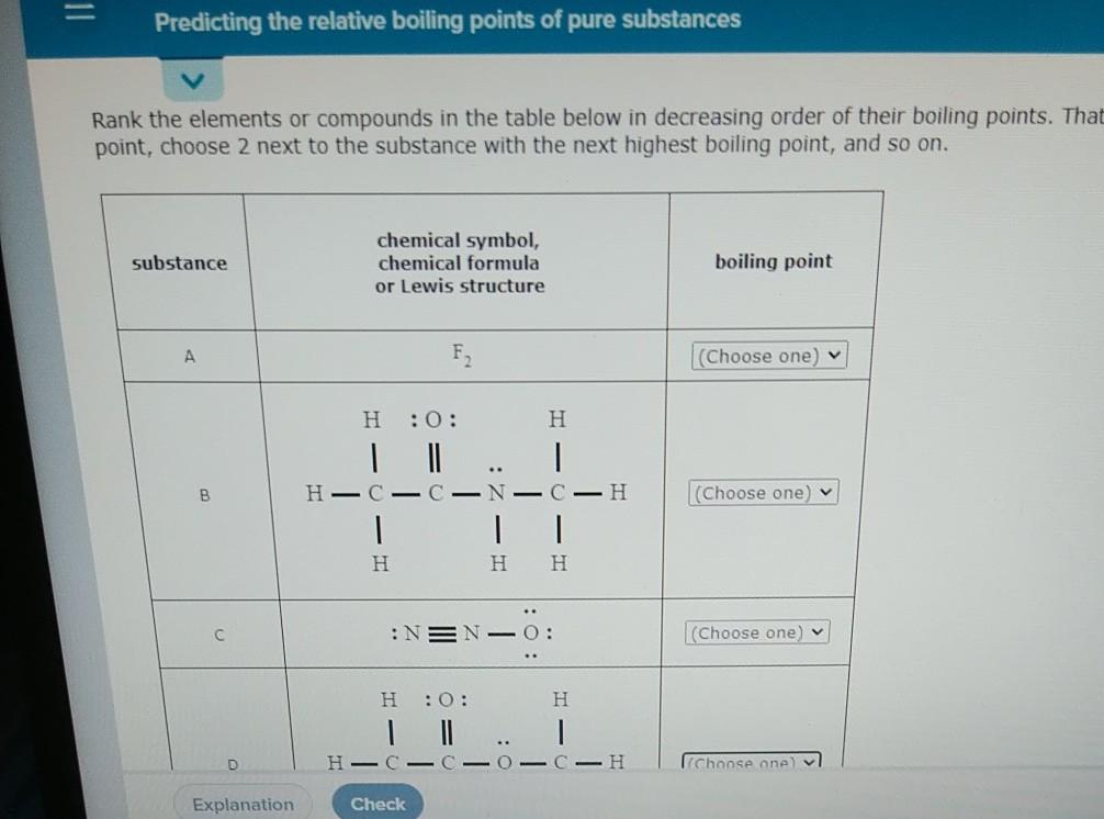 Solved 11 Predicting the relative boiling points of pure | Chegg.com
