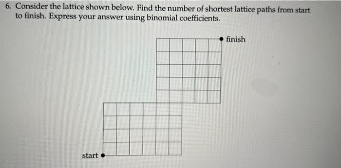Solved 6. Consider the lattice shown below. Find the number | Chegg.com