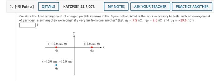 Solved Consider the final arrangement of charged particles | Chegg.com