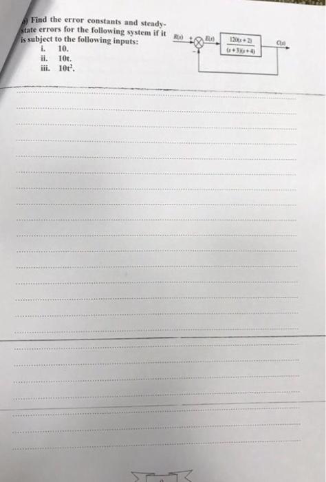 Solved Find the error constants and steady- state errors for | Chegg.com