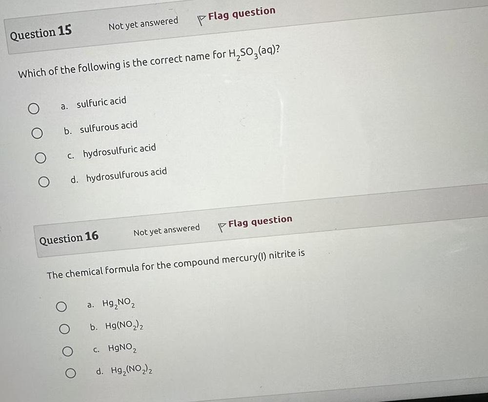 Solved Question 15Not yet answeredFlag questionWhich of the | Chegg.com