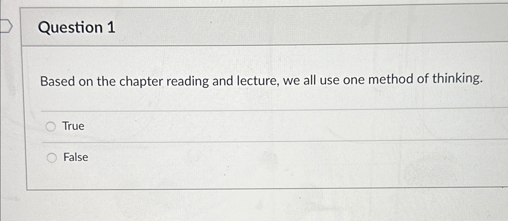 Solved Question 1Based on the chapter reading and lecture, | Chegg.com