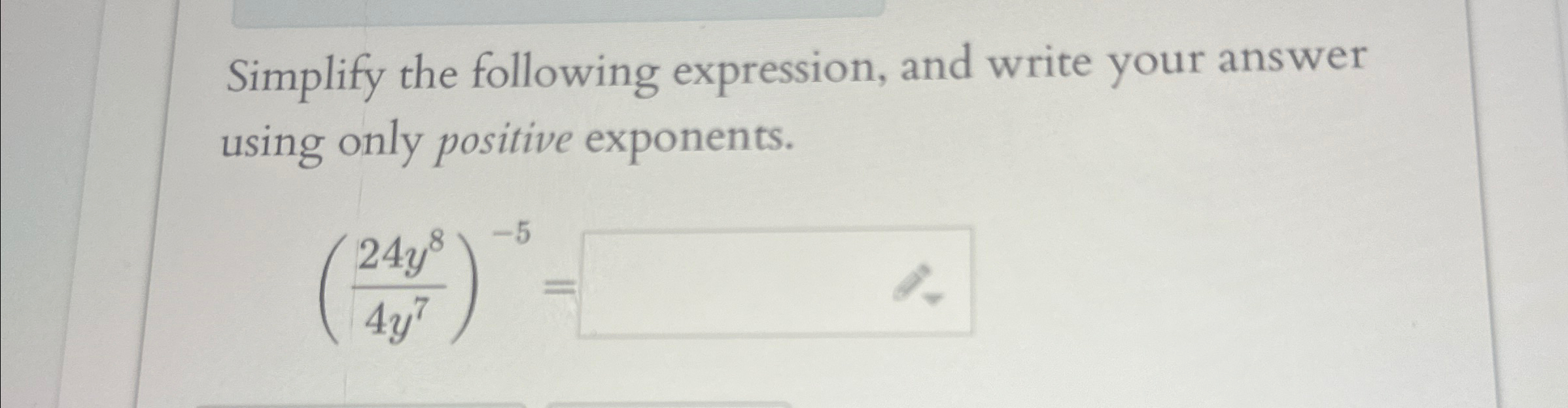 Solved Simplify the following expression, and write your | Chegg.com