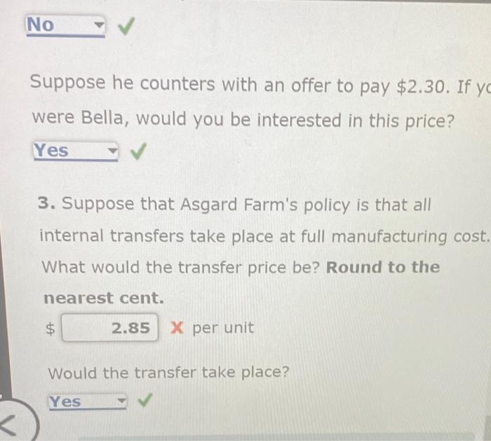 Solved Transfer Pricing, Idle Capacity Asgard Farms, Inc., | Chegg.com