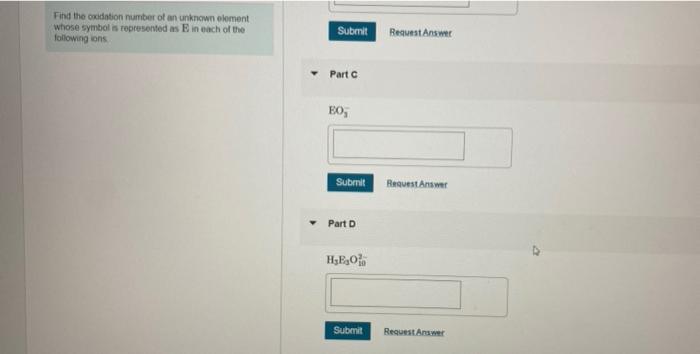 Solved Find the oxidation number of an unknown element Whose | Chegg.com