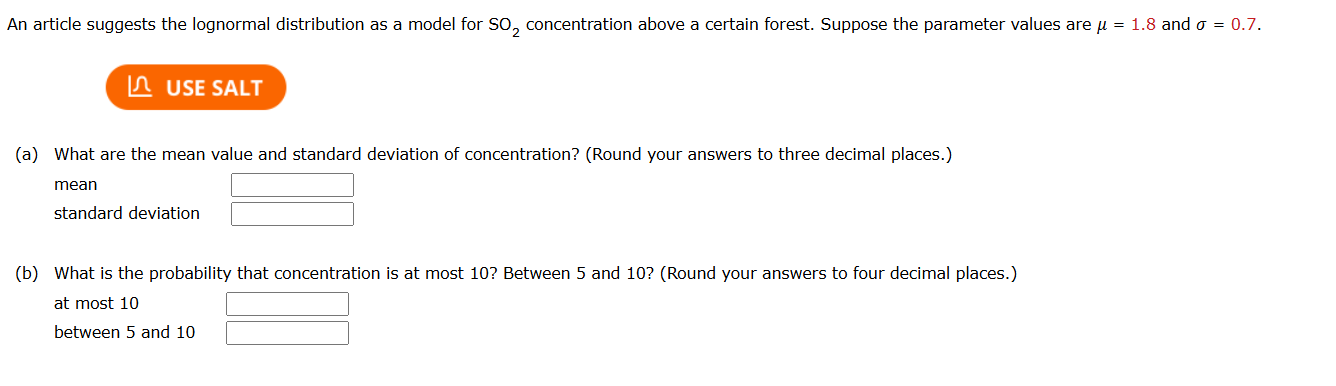Solved An article suggests the lognormal distribution as a | Chegg.com