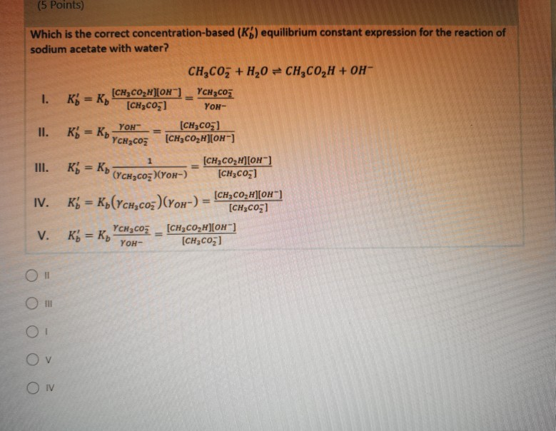 Solved (5 Points) YOH- YOH Which is the correct | Chegg.com