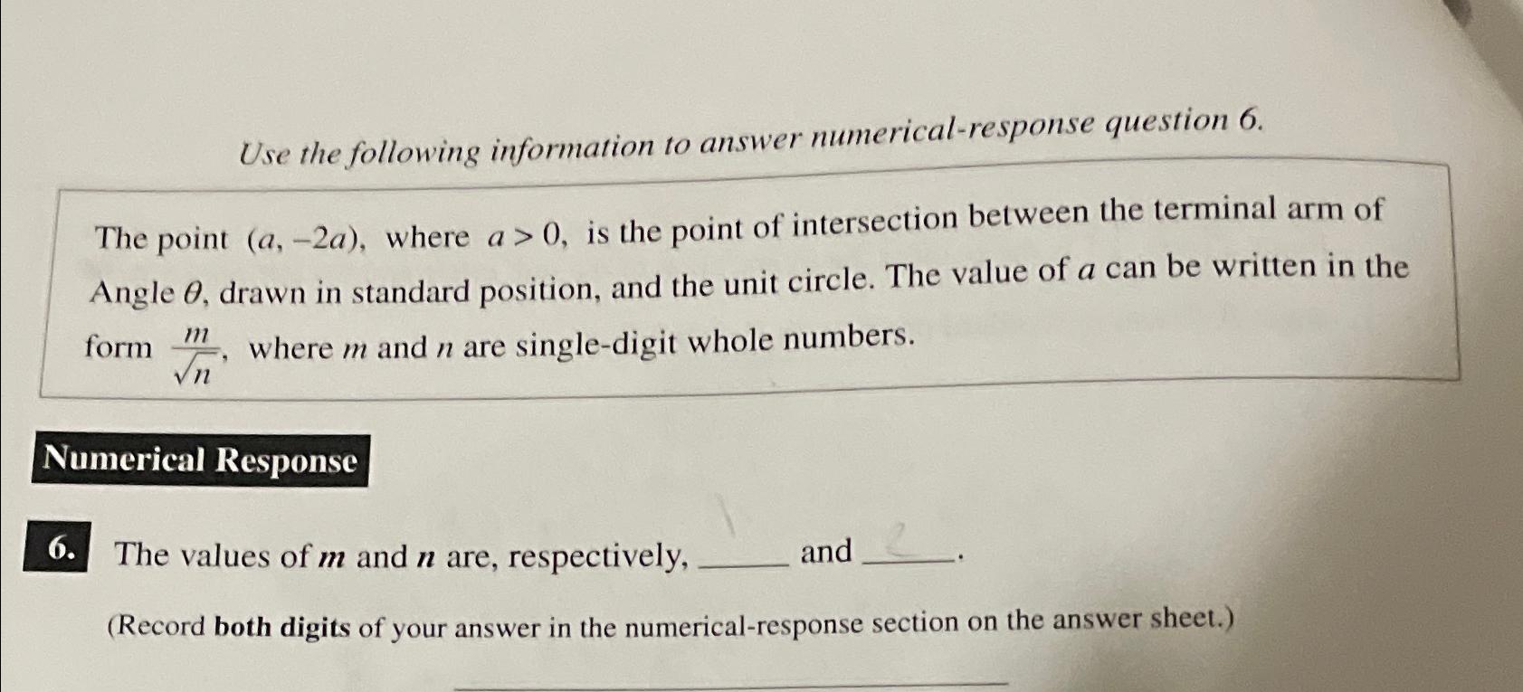 Solved Use the following information to answer | Chegg.com