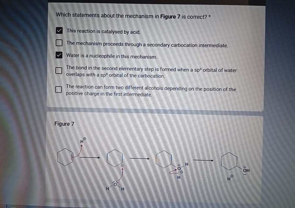 Which statements about the mechanism in Figure 7 ﻿is | Chegg.com