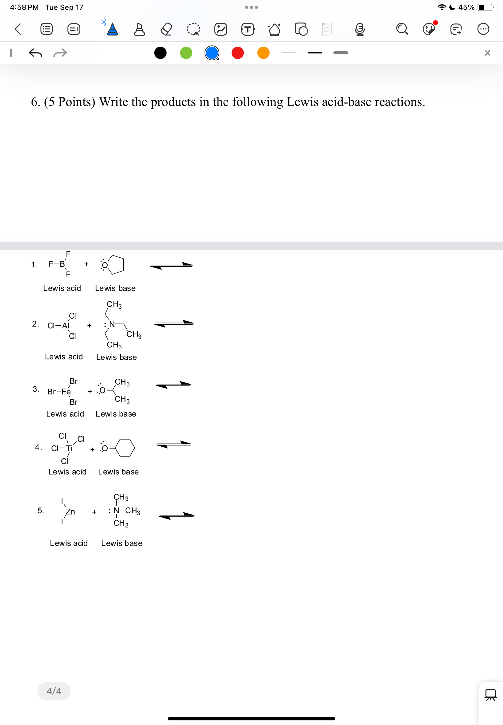 Solved (5 ﻿Points) ﻿Write the products in the following | Chegg.com