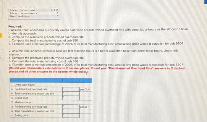 Solved Problem 2-16 Plantwide Predetermined Overhead Rates; | Chegg.com