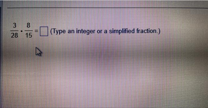 Solved 283⋅158= (Type an integer or a simplified fraction.) | Chegg.com