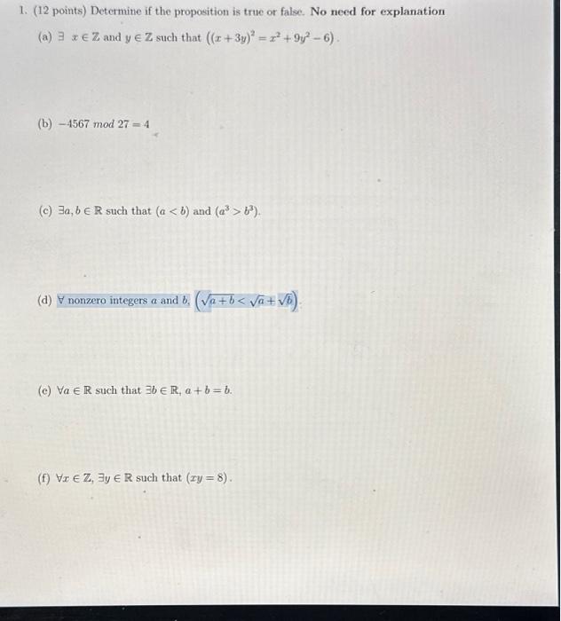 Solved URGENT (handwritten)EXPLAIN EACH ONE 1. (12 points) | Chegg.com
