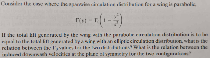 Solved Consider the case where the spanwise circulation | Chegg.com