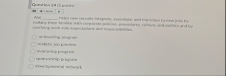 Solved Question 24 (2 ﻿points)ManenA(n) ﻿helps new | Chegg.com