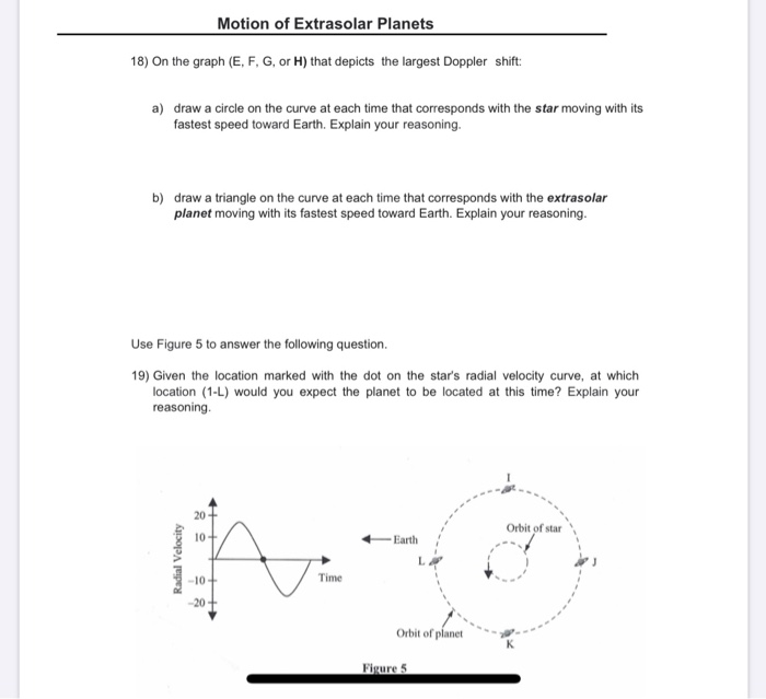 Solved Part II: Evaluating Extrasolar Planet Systems The | Chegg.com